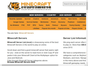 Is minecraft-server-list.com down? — SiteStatus.org